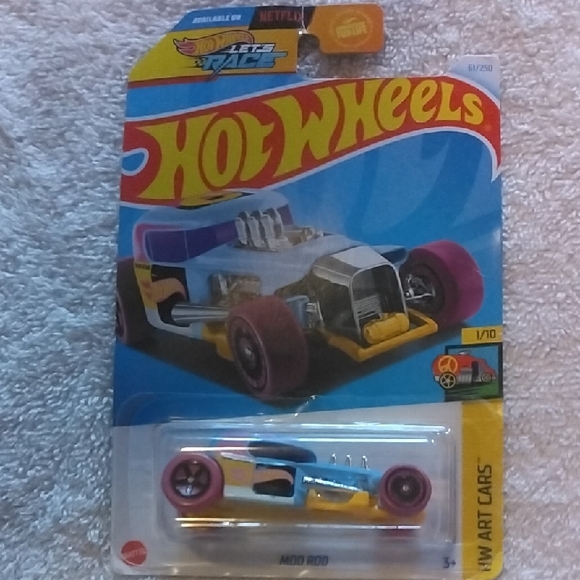 Mattel | Toys | Mattel Hot Wheels Mod Rod Blue Yellow Pink | Poshmark